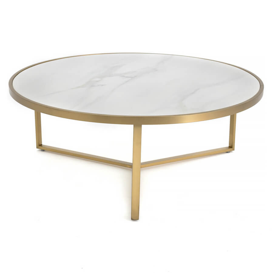 Heston Coffee Table Faux Marble Town Country Event Rentals