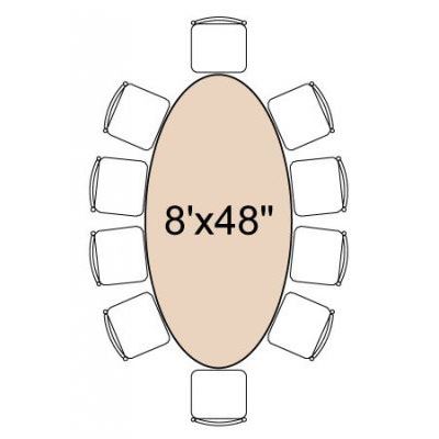Oval table seating store