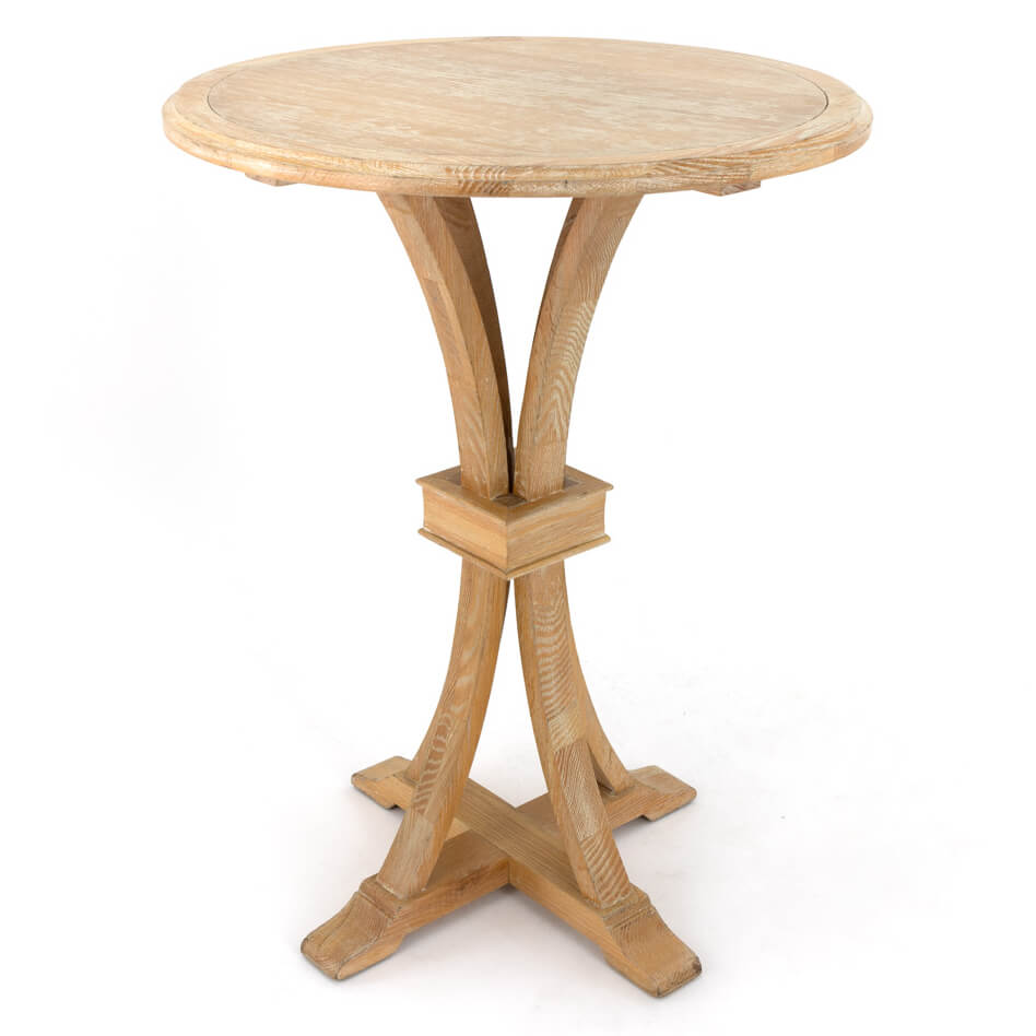 Cambria Natural Round Stand-Up Table | Town & Country Event Rentals
