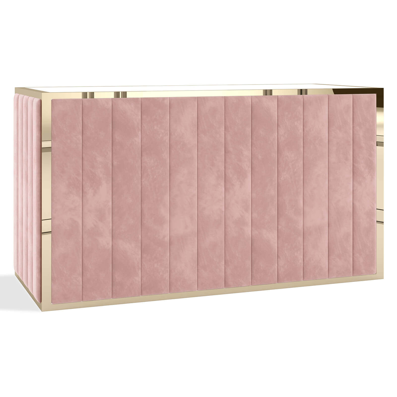 Milo Bar, Gold Frame, Velvet Blush | Town & Country Event Rentals