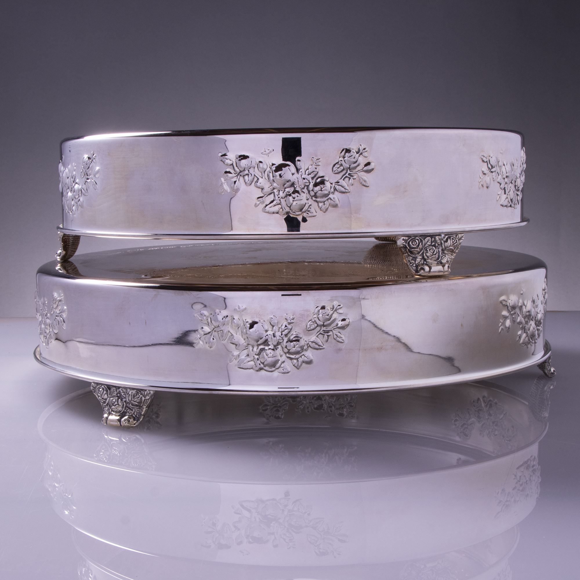 Silver Cake Plateau | Town & Country Event Rentals