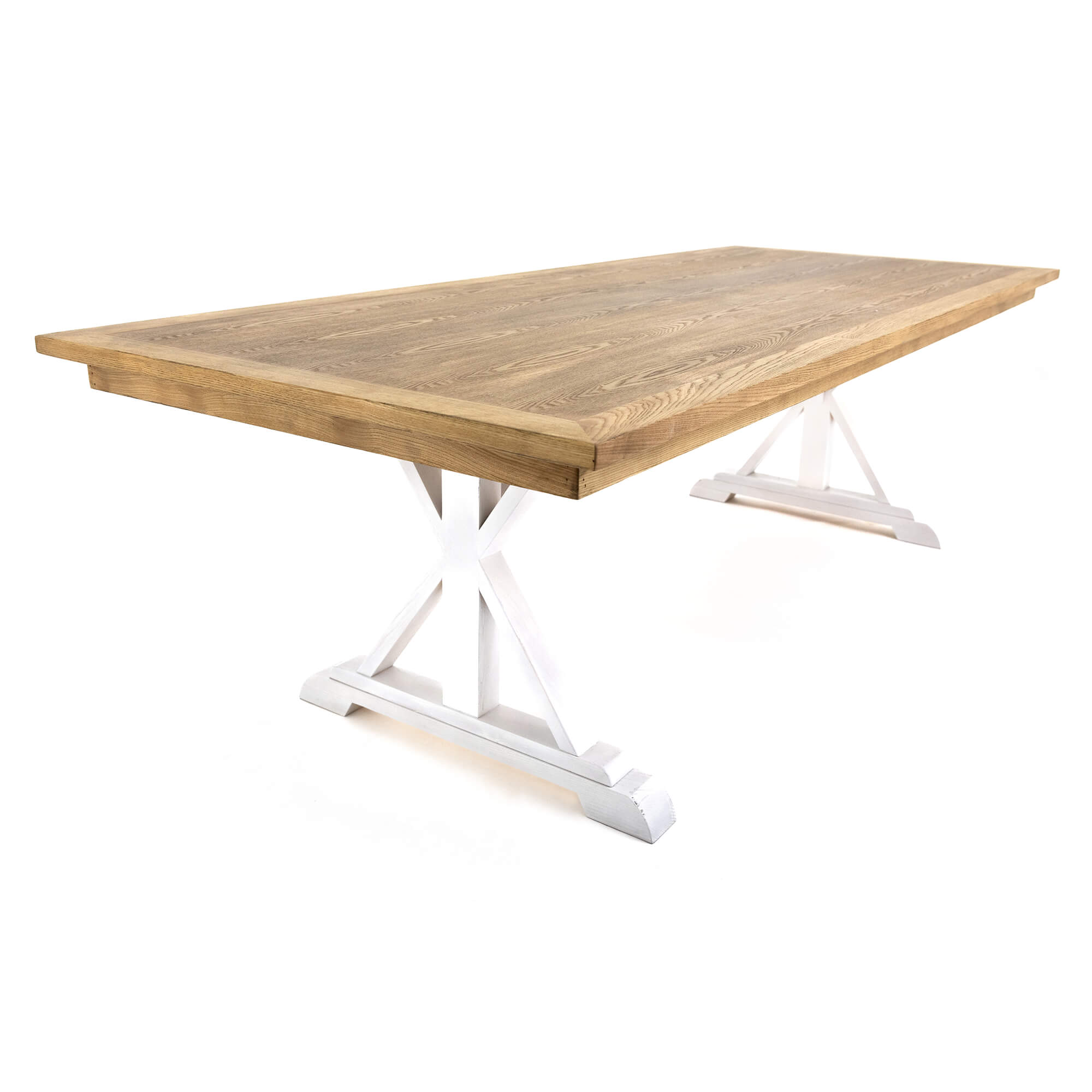 Hampton Dining Table, Rectangular, Natural Oak, with White Legs | Town ...