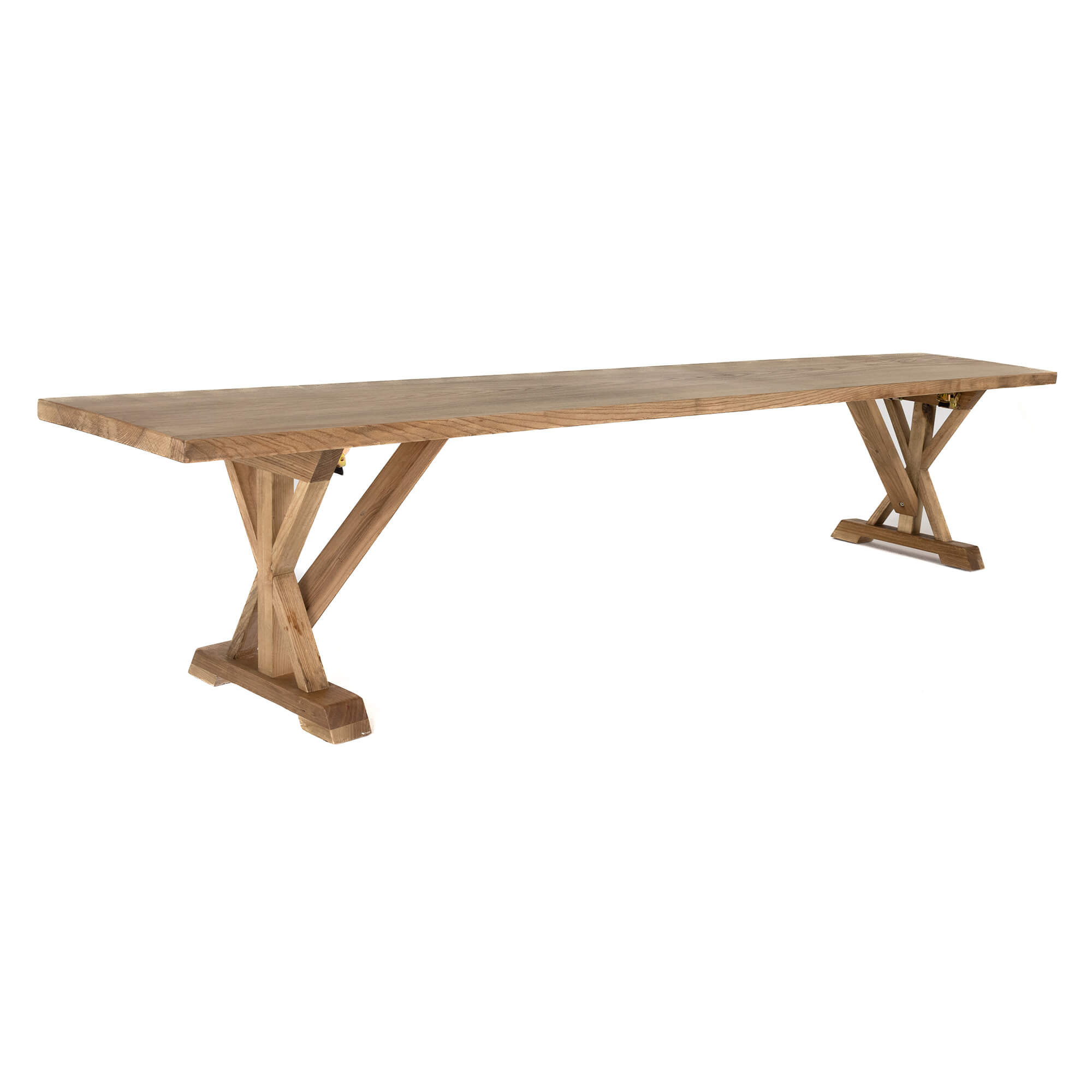 Hampton Bench, Natural Oak | Town & Country Event Rentals