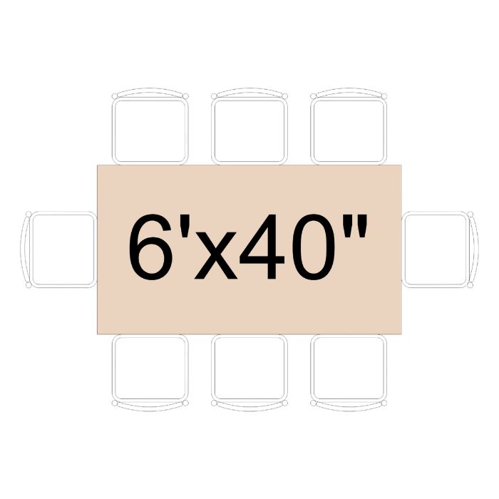 6’ x 40” Table | Town & Country Event Rentals