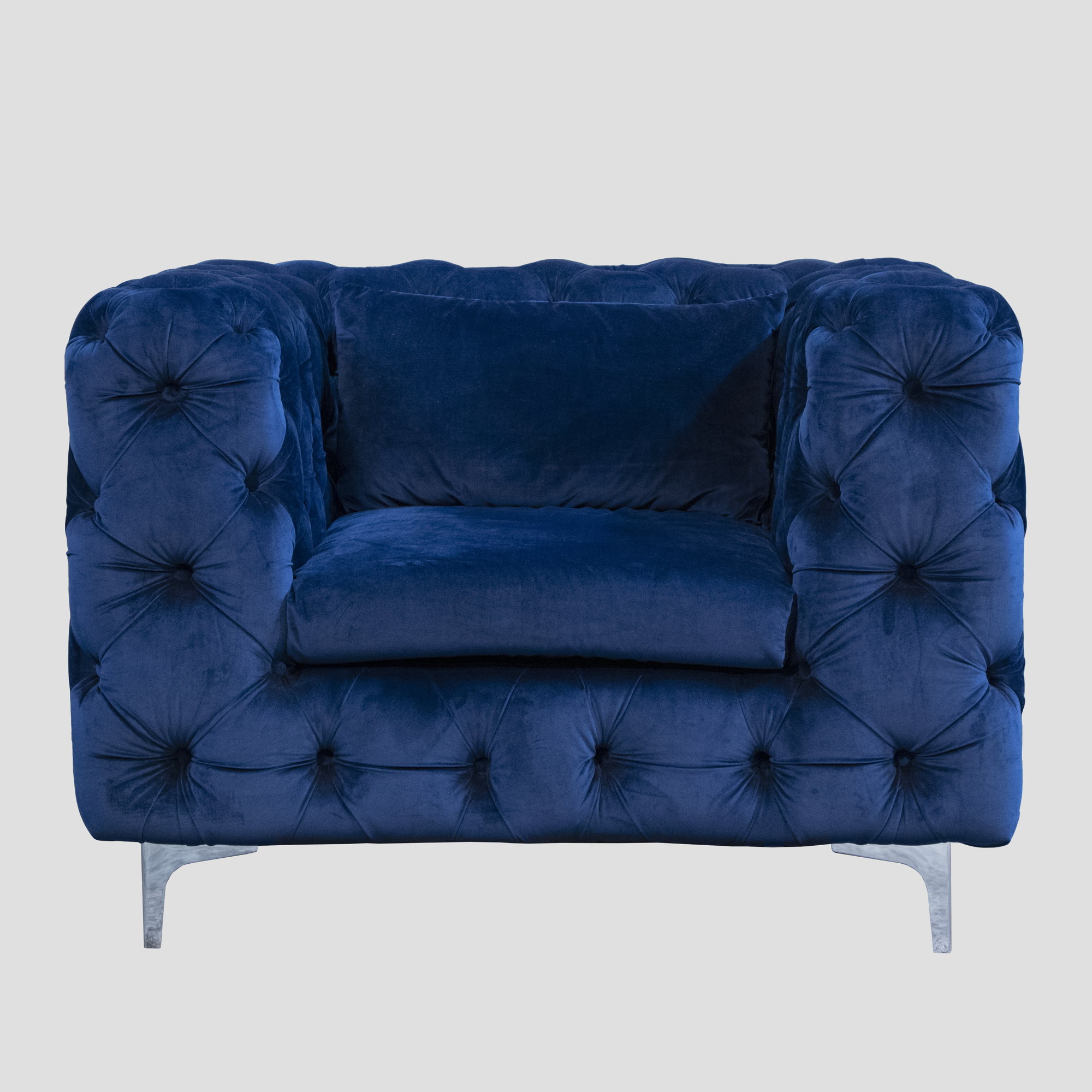 Blue Velvet Tufted Chair for Rent | Town & Country Event Rentals