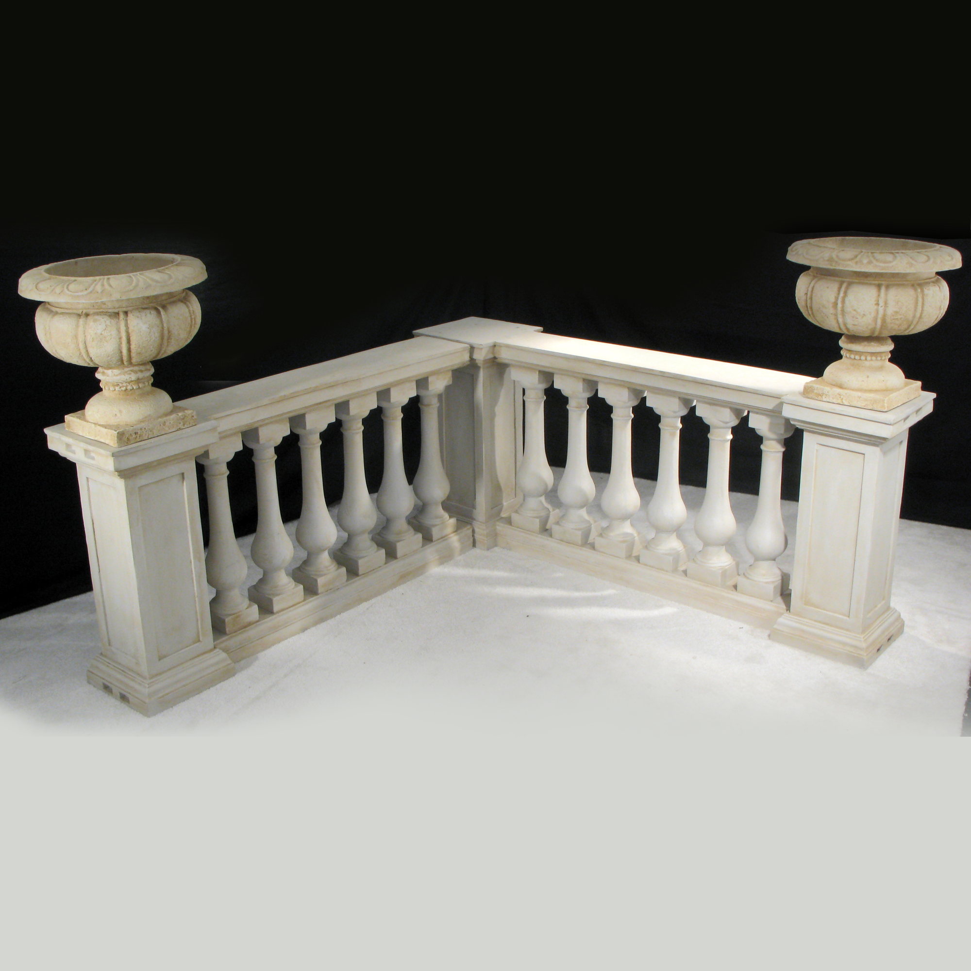 Faux Concrete Balustrade with Urns | Town & Country Event Rentals