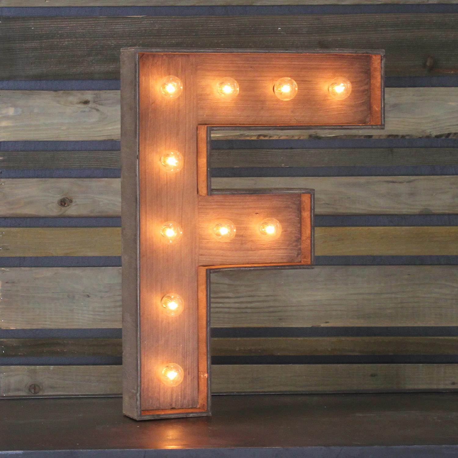 Edison Marquee Letter - "F" | Town & Country Event Rentals
