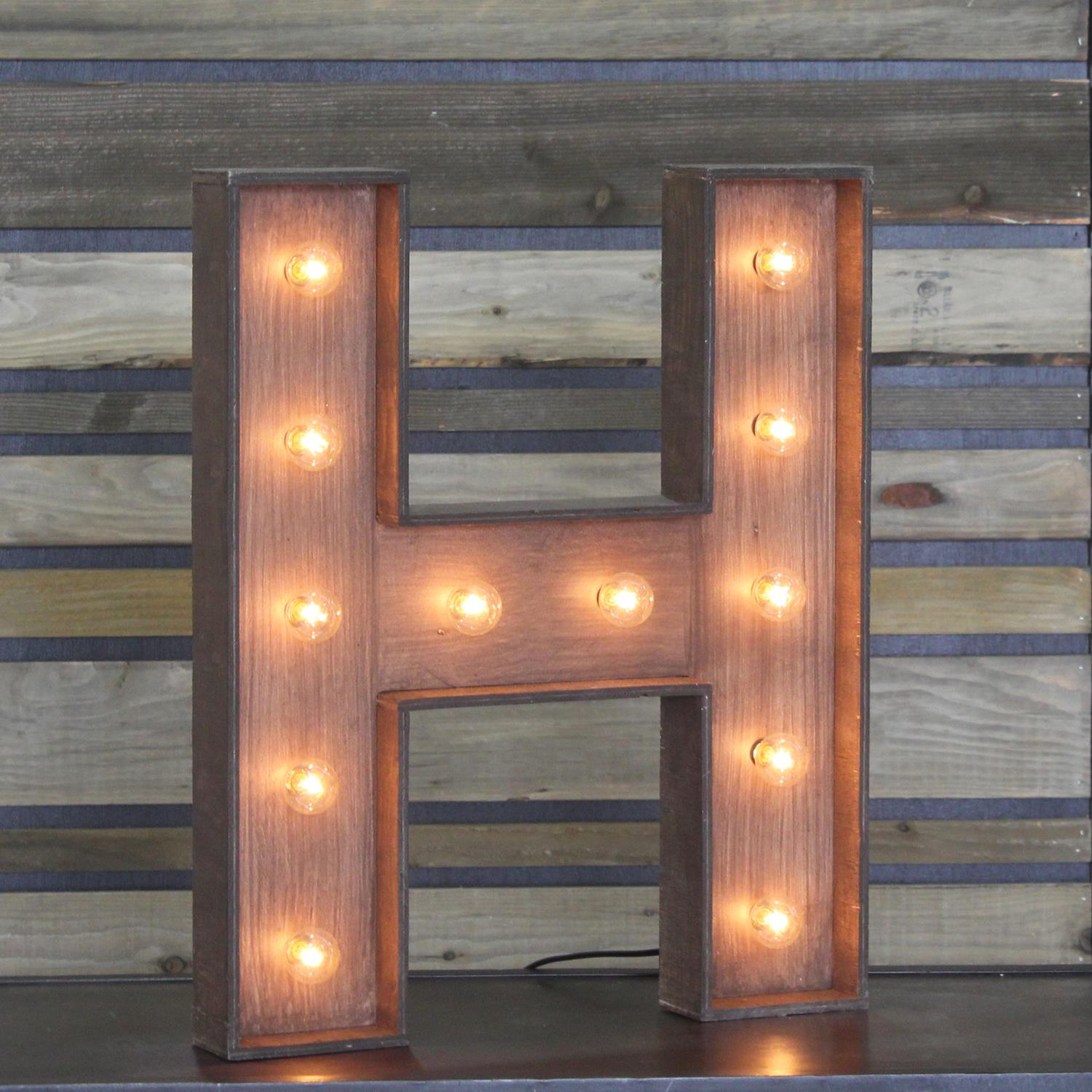 Edison Marquee Letter - "H" | Town & Country Event Rentals