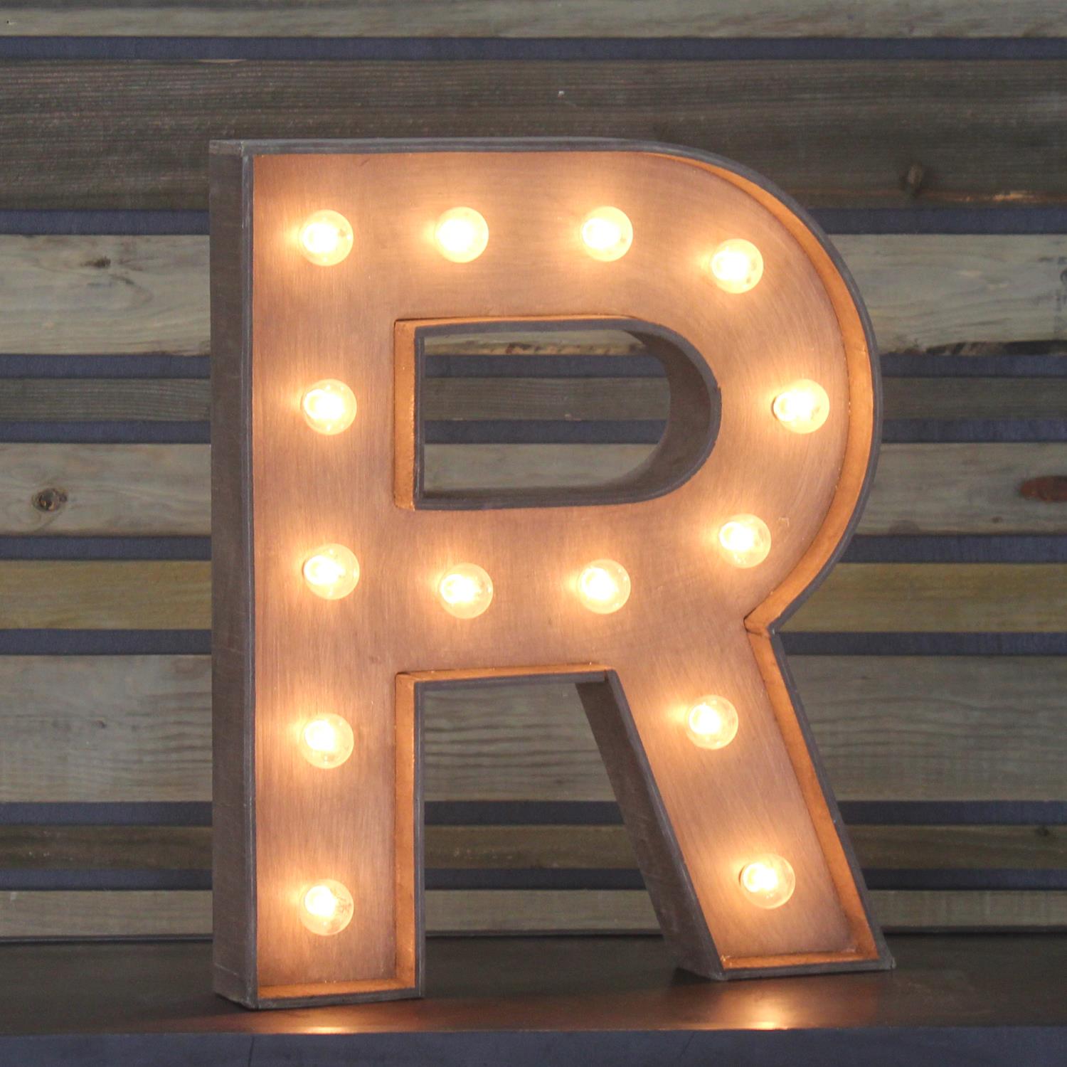Marquee Letter 'R' for Rent