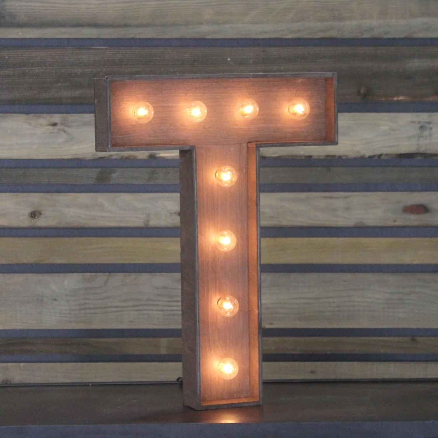 Edison Marquee Letter - "T" | Town & Country Event Rentals