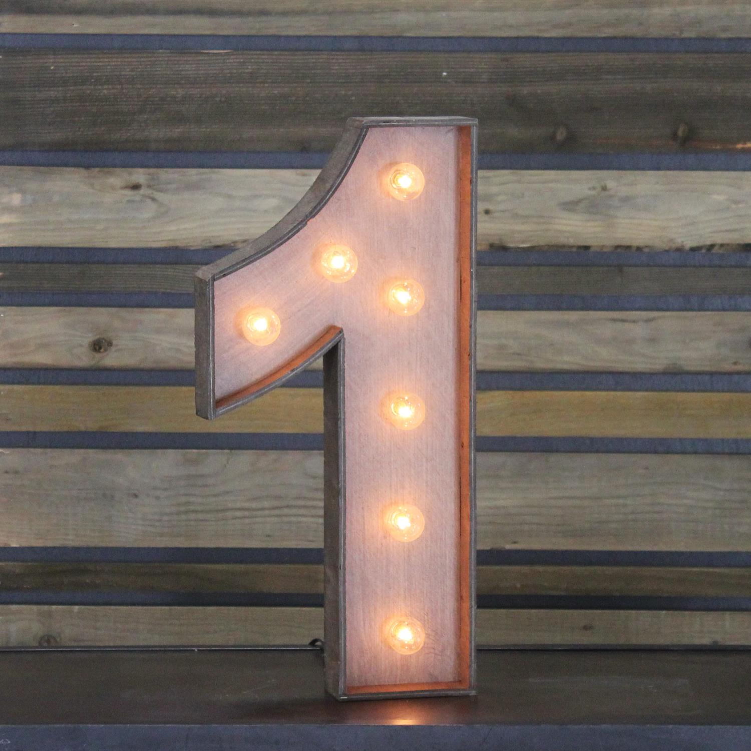 Marquee Number '1' for Rent