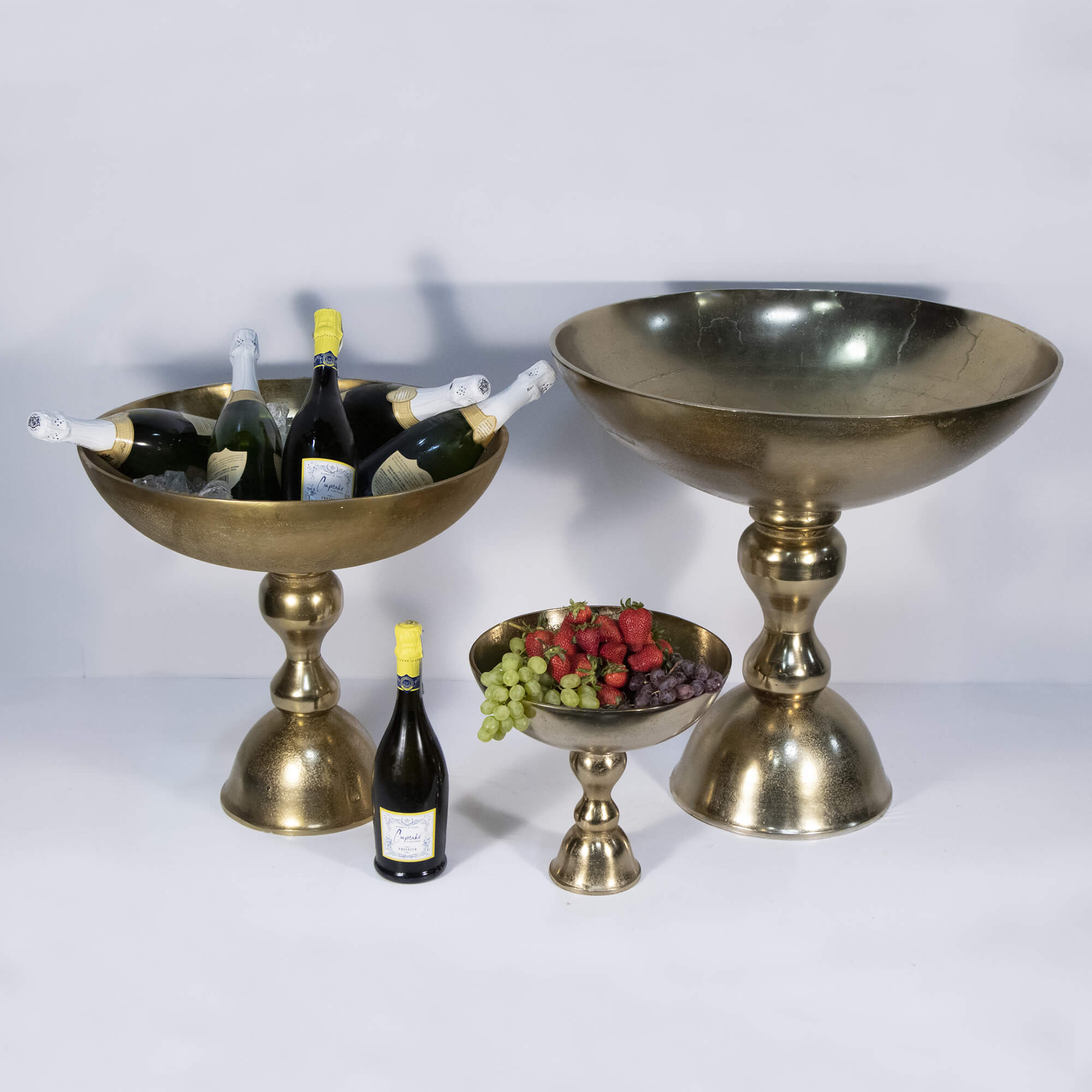 Gold Dorado Pedestal Bowls | Town & Country Event Rentals