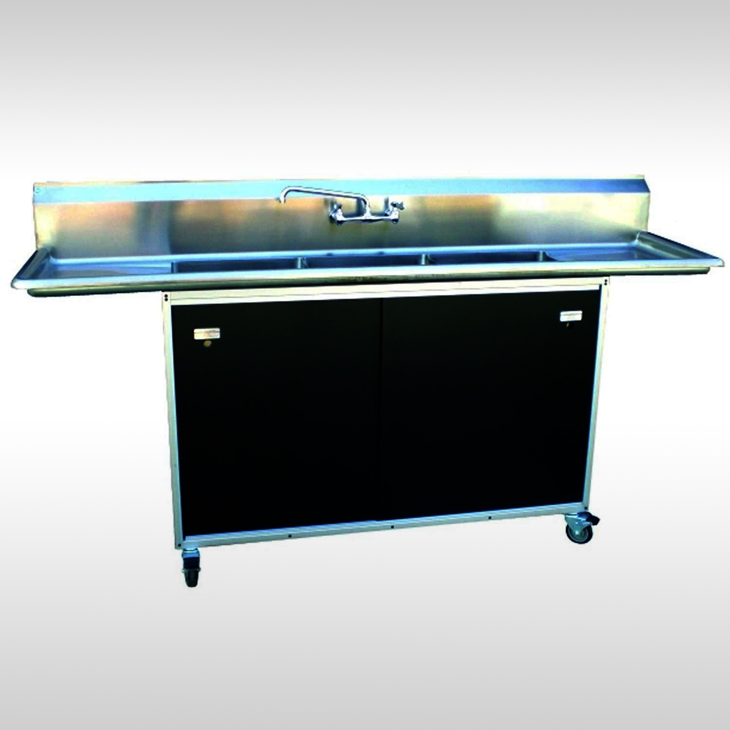 Large 6' Three Basin Sink | Town & Country Event Rentals