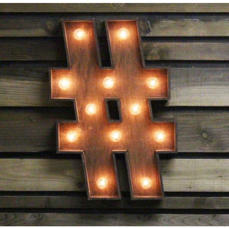 Marquee Symbol - "Hashtag" | Town & Country Event Rentals
