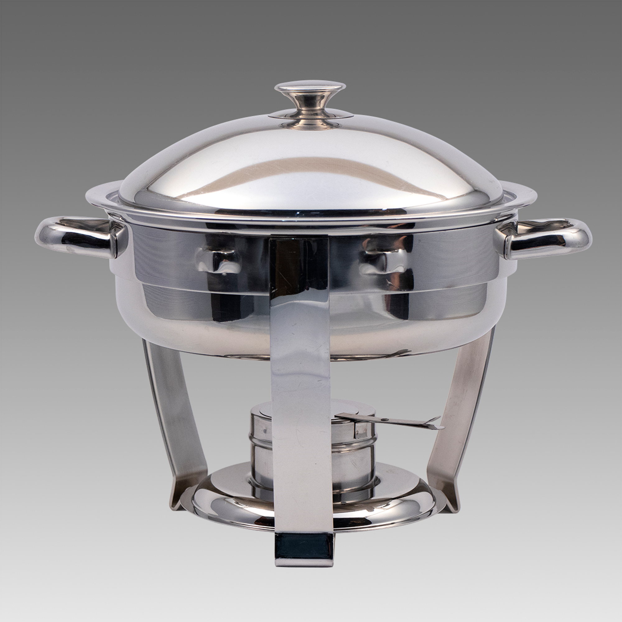 Stainless 4 Quart Round Chafer | Town & Country Event Rentals