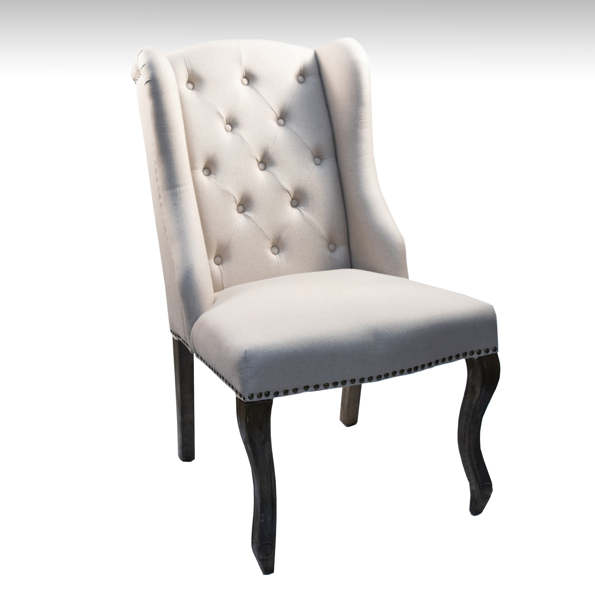 Natural Linen Wingback Dining Chair | Town & Country Event Rentals
