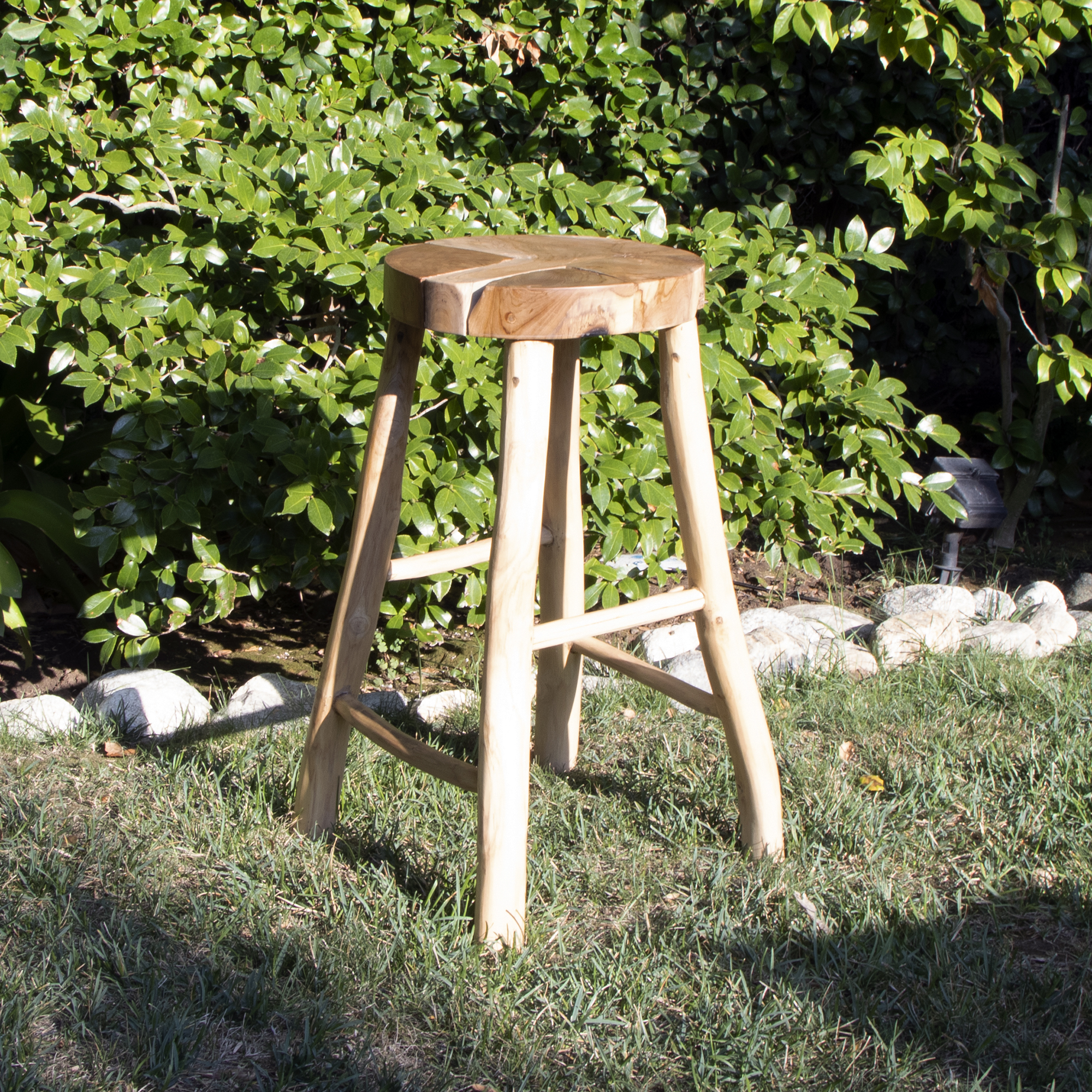 Sumatra Wood Stool | Town & Country Event Rentals