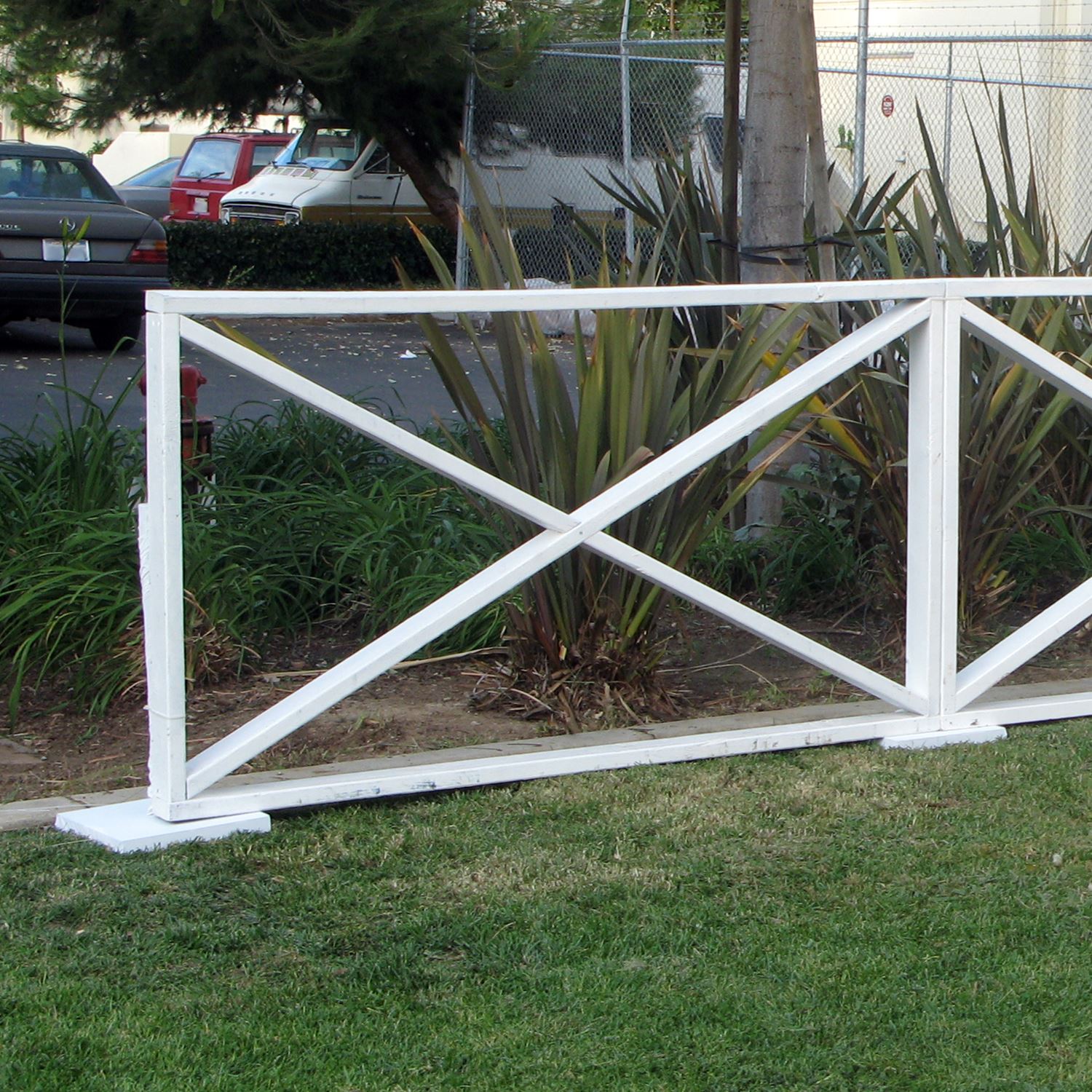 Simple White Country Fence Free Standing Picket Fence | Events Fencing
