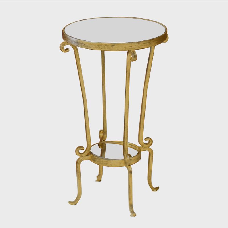 Tangier Gold Round Accent Table | Town & Country Event Rentals