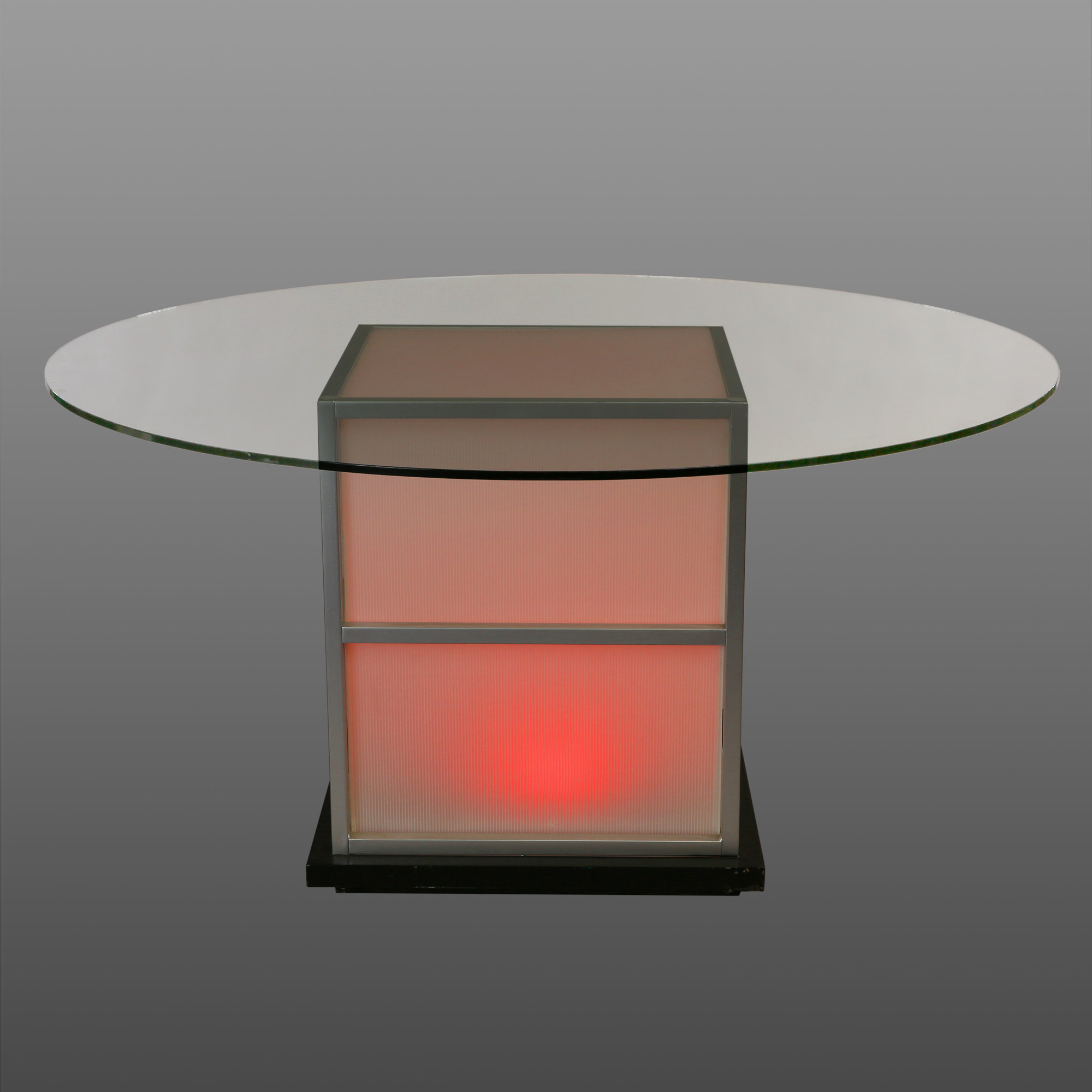 Translucent Round Glass Table | Town & Country Event Rentals