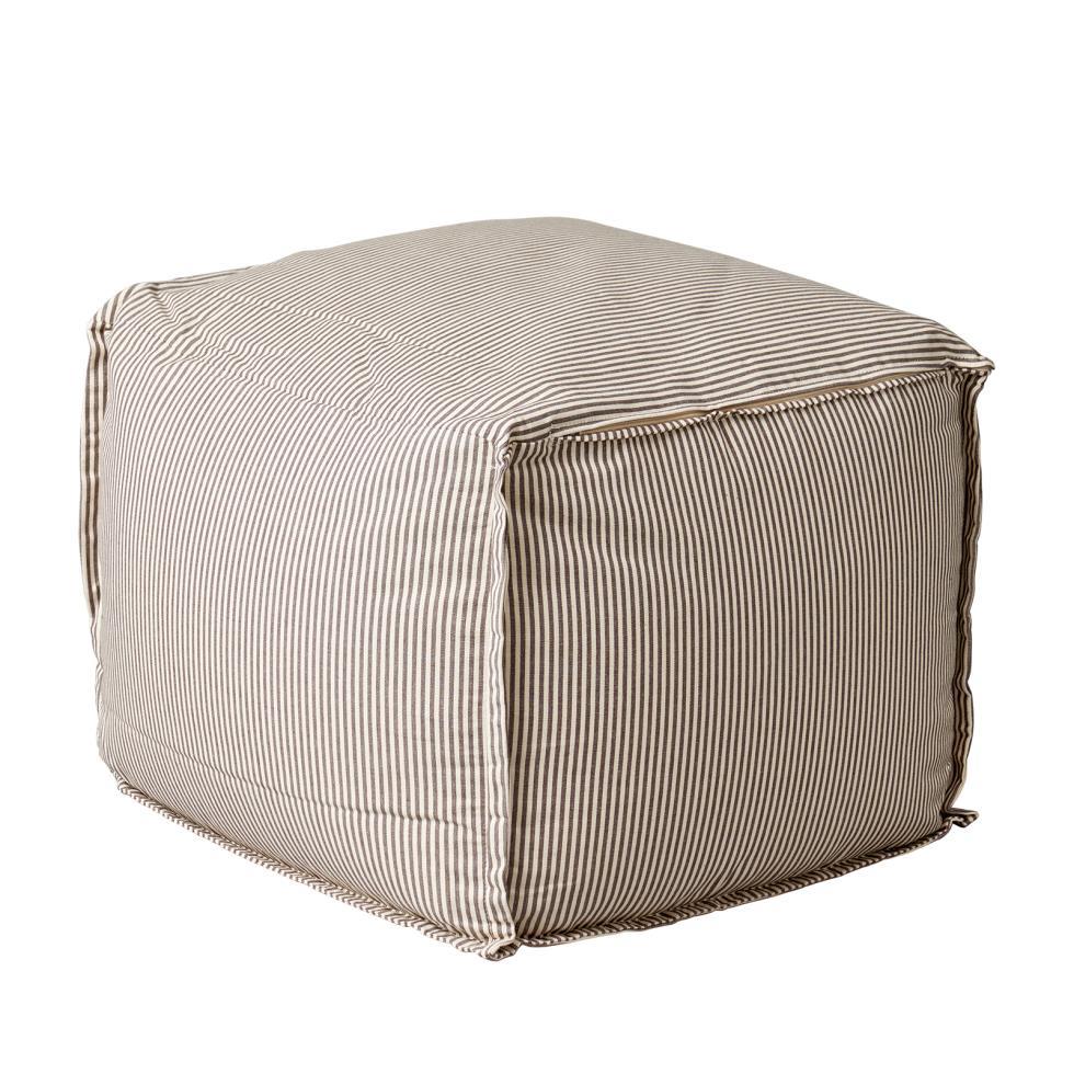 Zippy French Ticking Pouf | Signature Party
